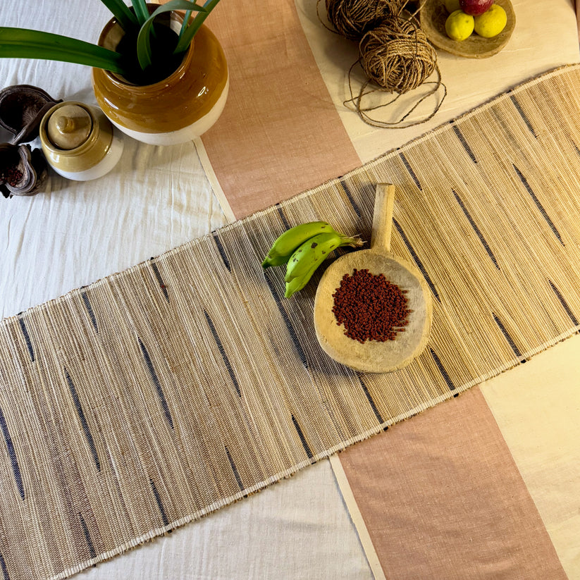Banana Fiber Handloom Table Runner – Handmade in Hampi